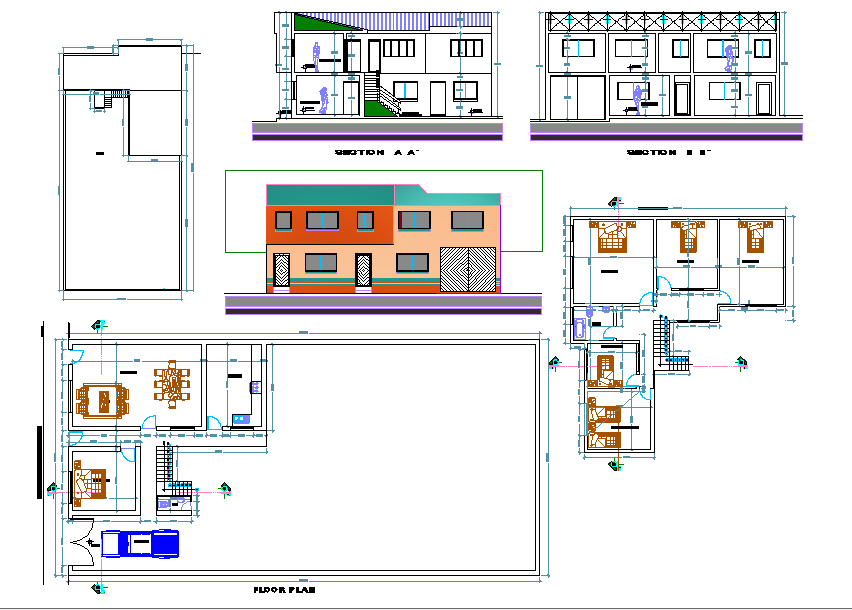 30x15 Meter 5 BHK House Plan AutoCAD File