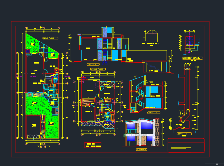 3d house 2 storey house plan