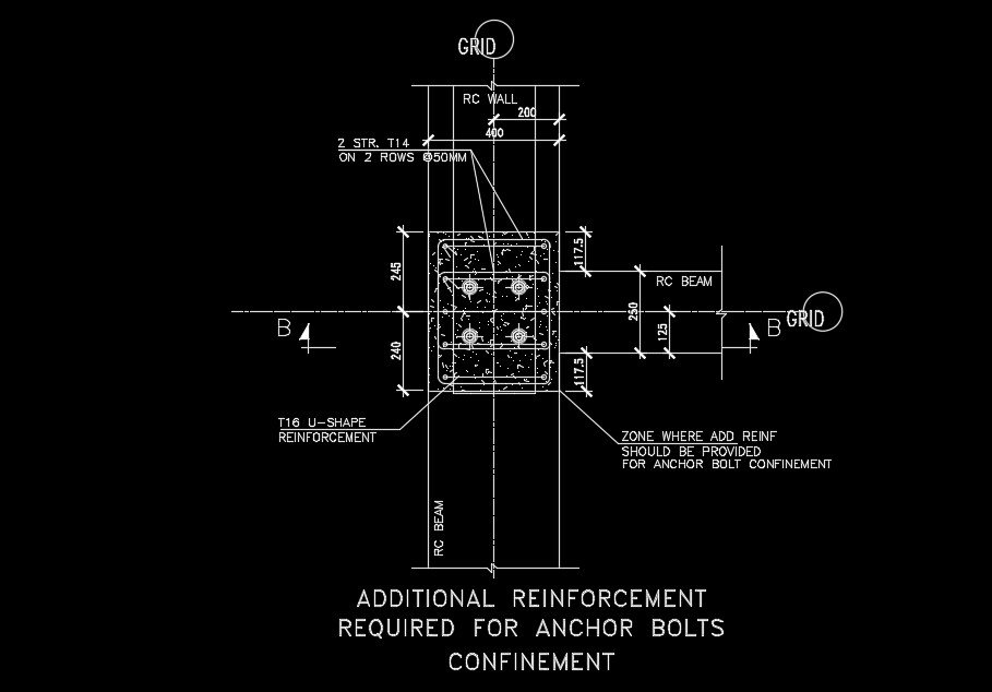 485x350mmcolumn base plate detail drawing is given in this AutoCAD ...