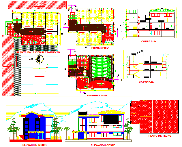 5 Storey Building Structure Layout Plan Section Drawing