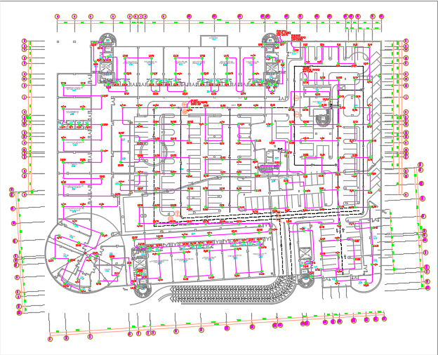AutoCAD Electrical Layout with Wiring and Lighting DWG File