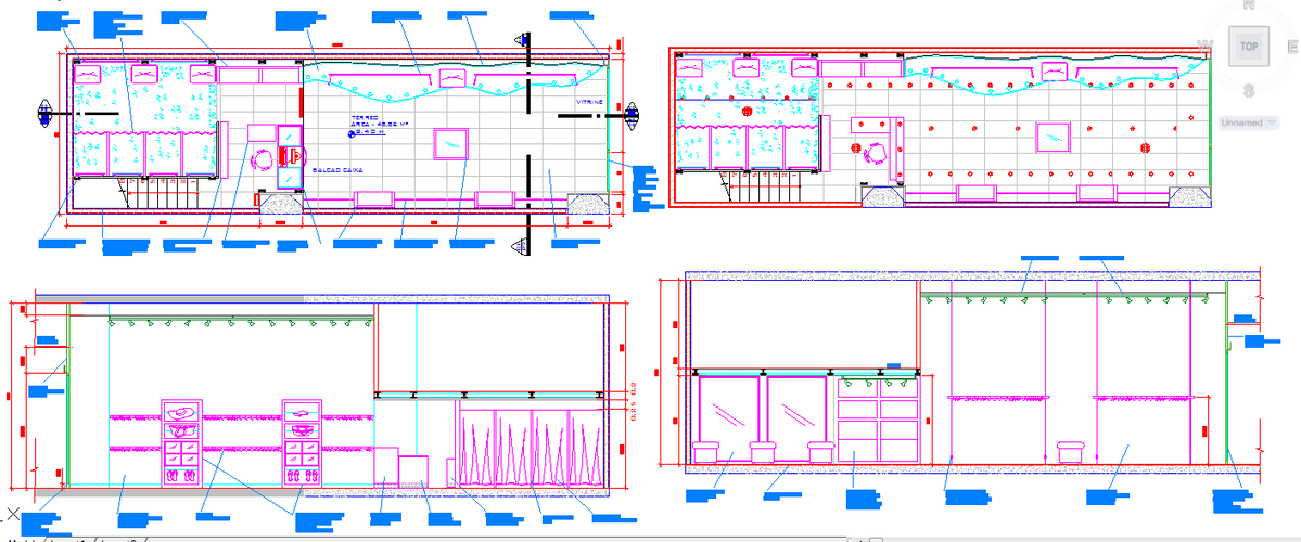 Shop Design with Detailed Layout and Floor Plan DWG