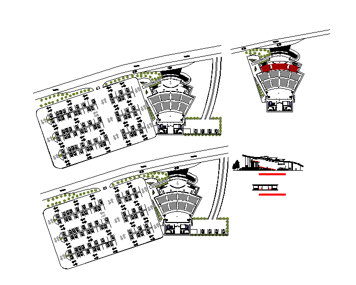 Auditorium Design CAD DWG File with Detailed Floor Plans