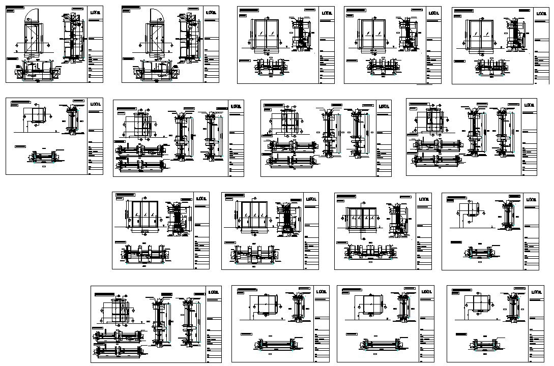 Detailed Section View of Mock?Up Units in AutoCAD DWG file