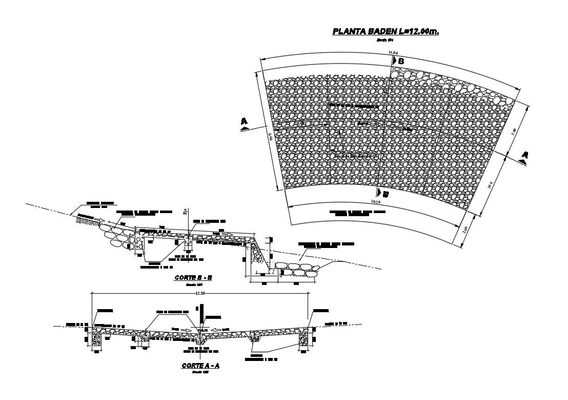 Bridge Section And Constructive Structure Details Dwg File