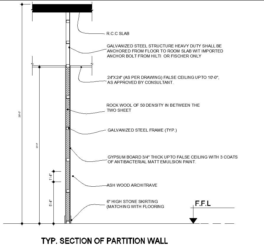 Autocad Partition Wall Layout Dwg File For Interiors