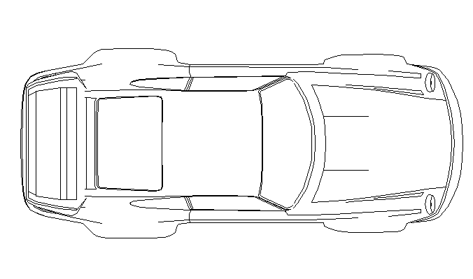 Car plan view cad block details dwg file