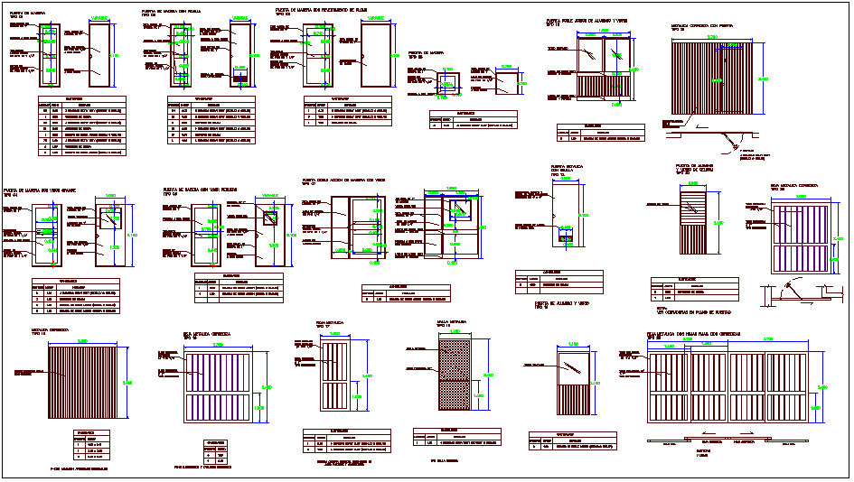 Hospital Door Design DWG for AutoCAD - Detailed Door Views
