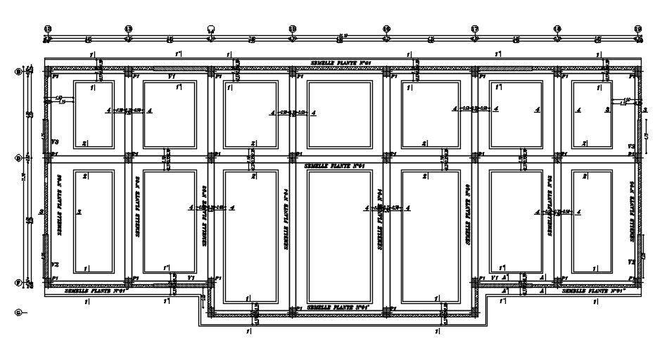 Design Of Wall Formwork Details Of The Floor Plan In Autocad 2d Drawing Cad File Dwg File