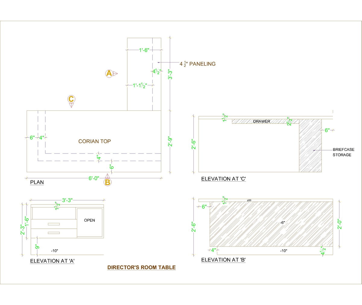 Detail Director table design