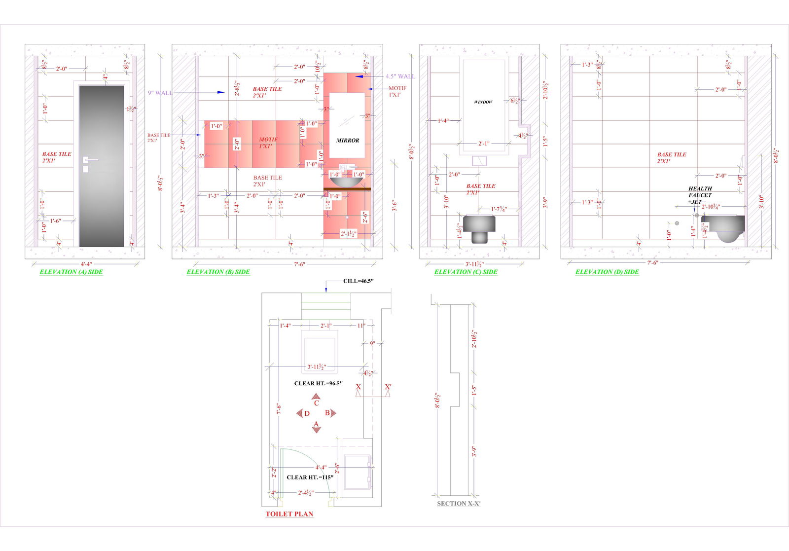 Detail Toilet Plan & Elevation