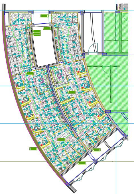 Detail drawing of the ceiling plan for the changing room in this ...
