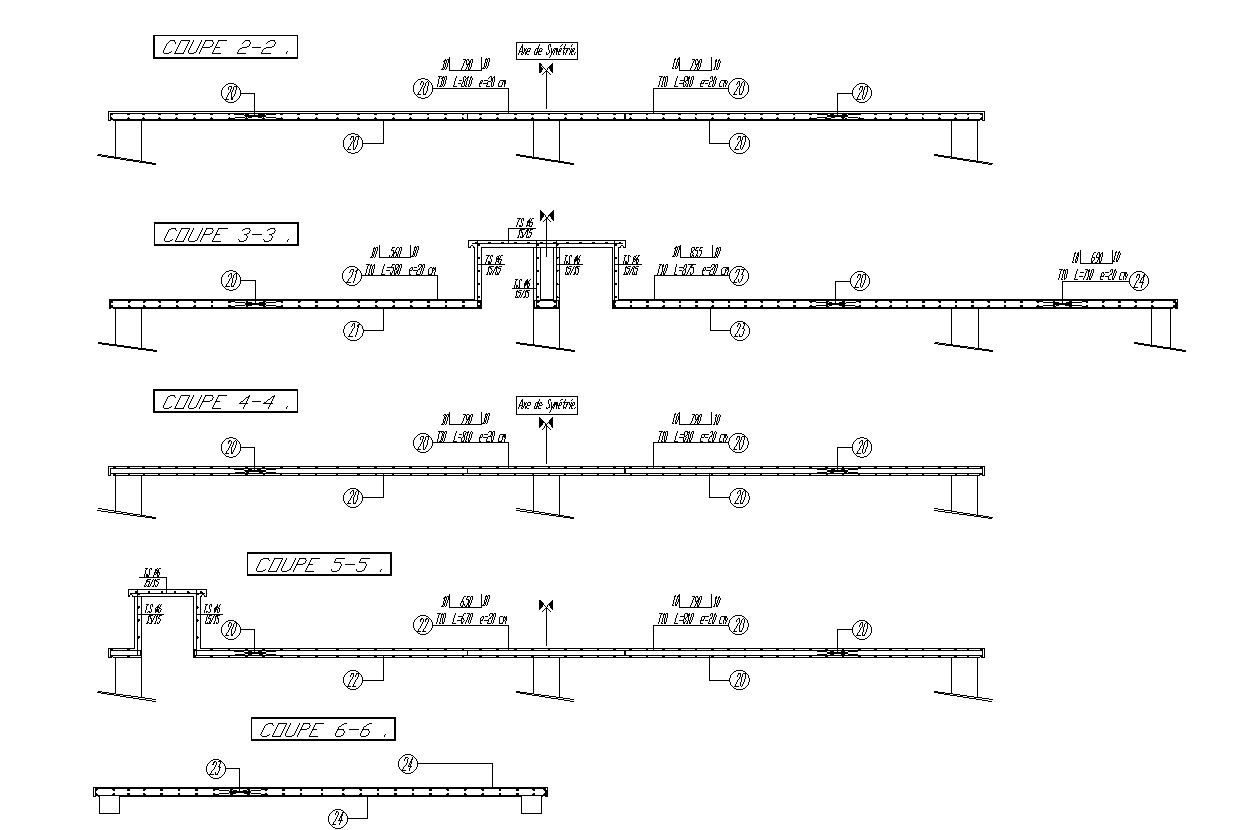 Detailed Cross Section Of Structure With Reinforcement Details In
