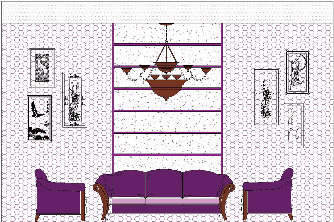 Dream House Living Room Elevation Design. detail drawing presented in ...