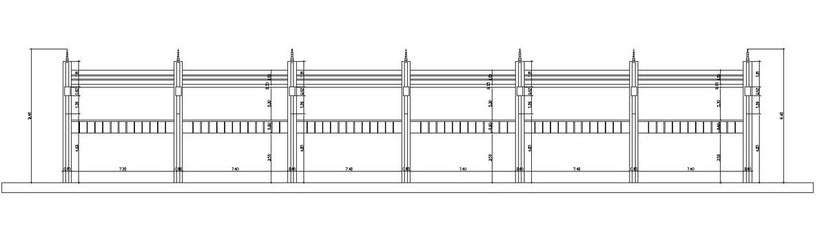 Fencing design in detail AutoCAD 2D drawing, CAD file, dwg file