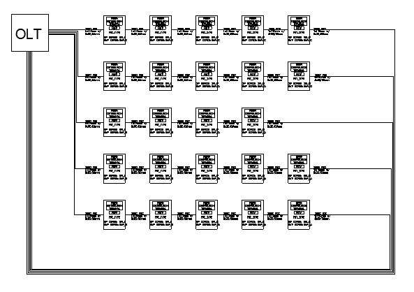 Fiber Terminal Layout DWG File for Network Planning