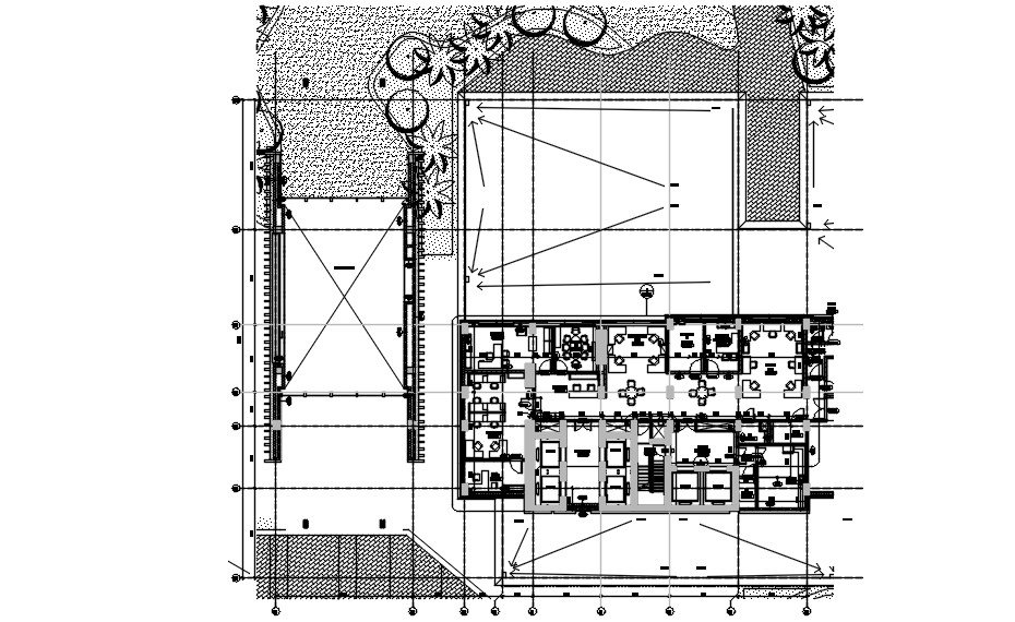 Hotel mezzanine floor plan design details are given in this AutoCAD DWG ...