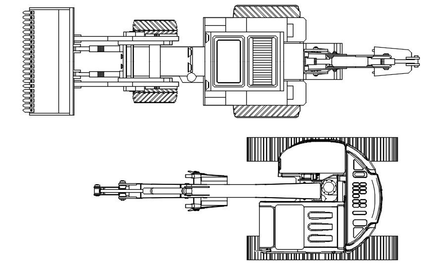 JCB truck block in AutoCAD, dwg file.