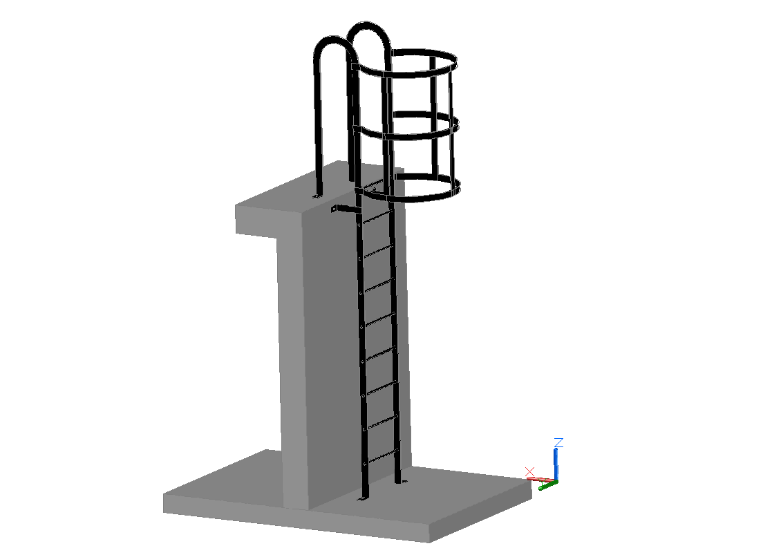 Ladder 3d design in cad