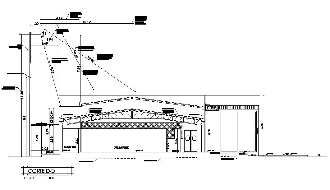 Manufacturing factory front side details AutoCAD files, cad files, dwg ...