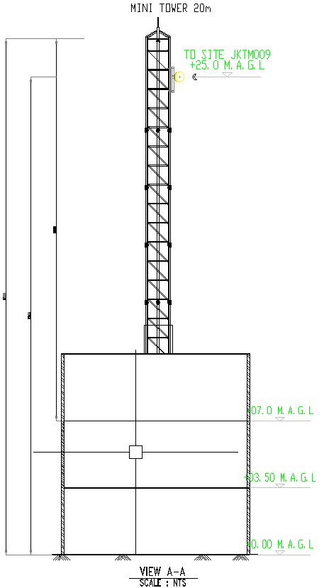 Mini tower design in detail AutoCAD drawing, dwg file, CAD file