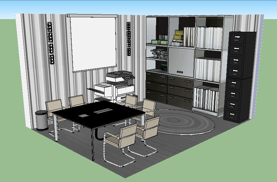 Office cabin 3d interior, plan and furniture layout cad drawing details ...