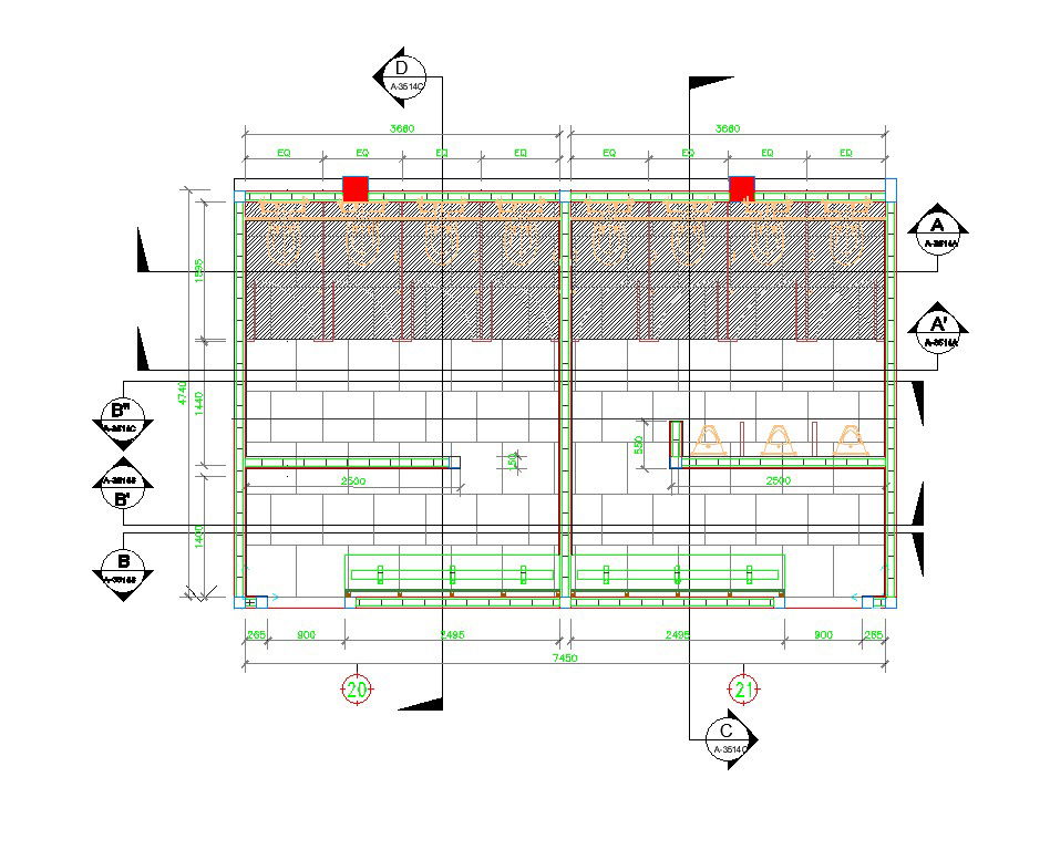 Open-Air Venue Floor Layout Plan Detail AutoCAD Drawing Dwg File
