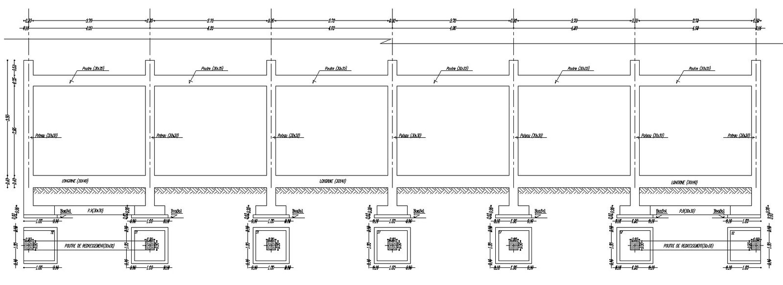 Outer Wall Foundation Details In Autocad 2d Drawing Cad File Dwg File