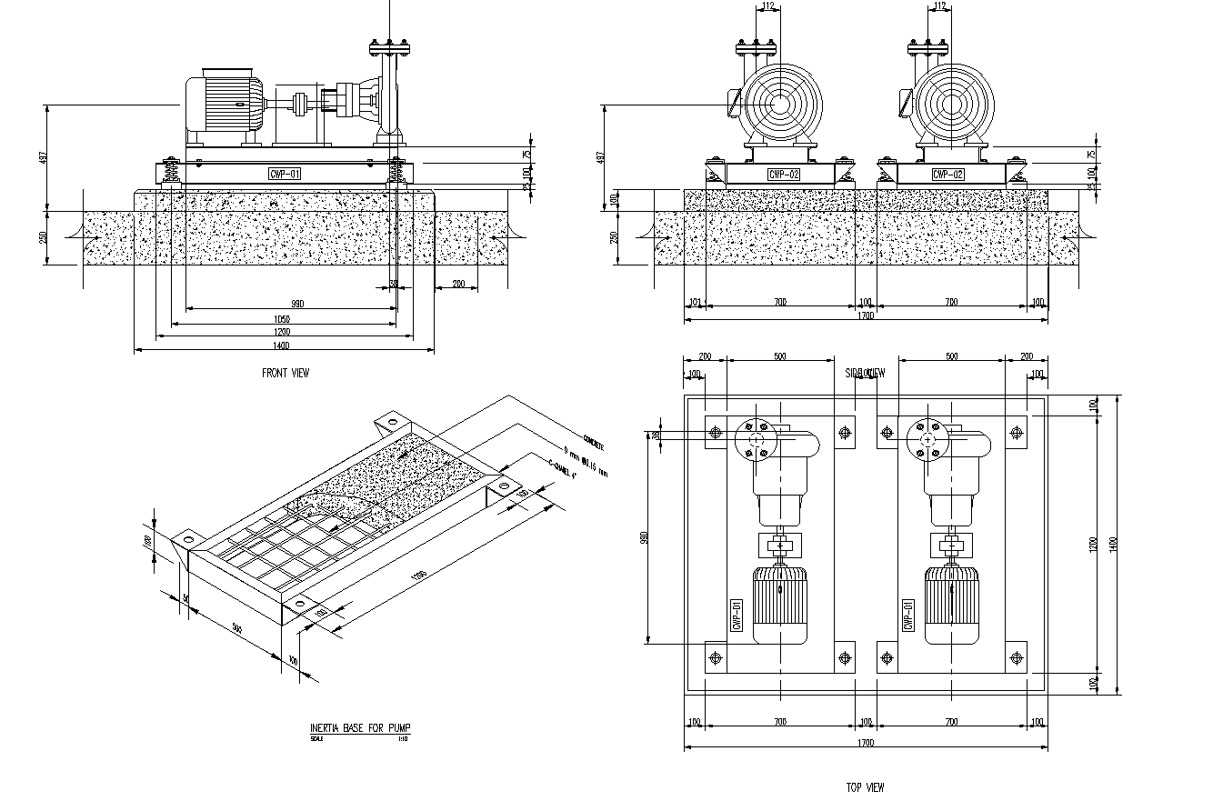 AutoCAD File Pump Room Layout CAD Drawing for Engineers