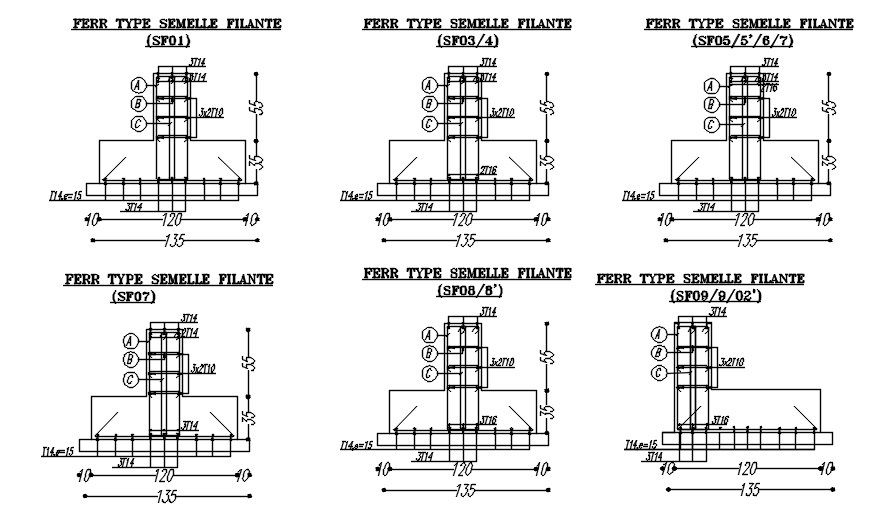 Reinforcement Details Of Foundation In Autocad 2d Design Cad File Dwg File