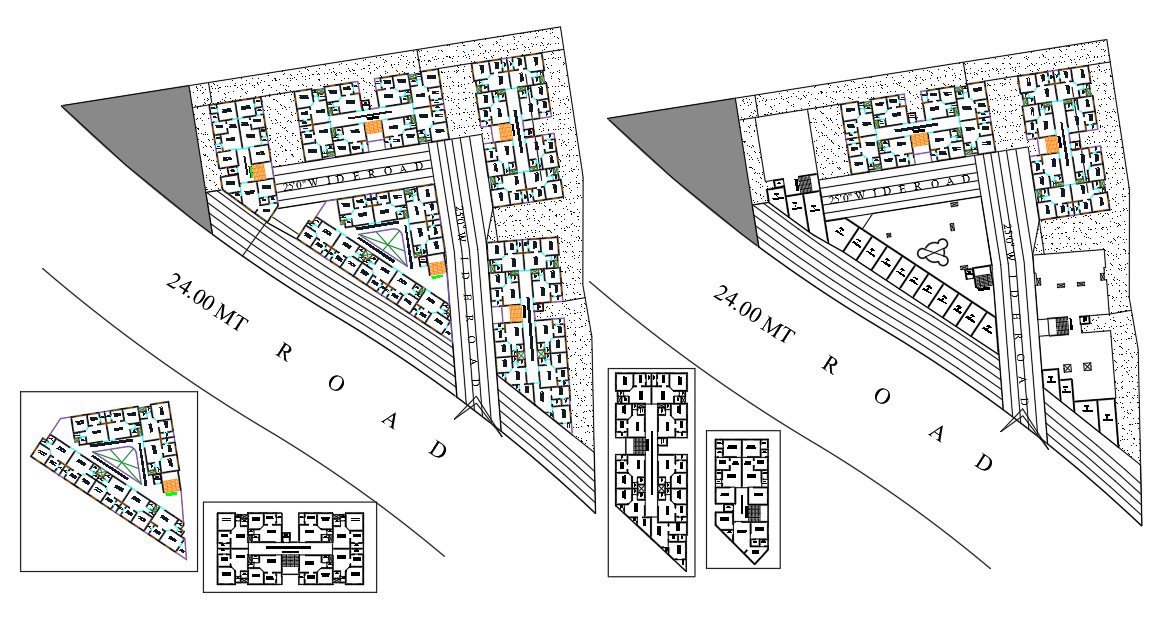 Residential Apartment AutoCAD Layout Plan with Parking