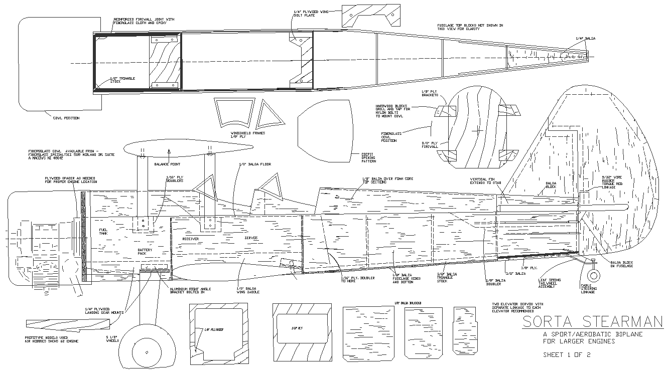 "Stearman Sport Biplane Aerobatic Design for Larger Engines - DFX ...