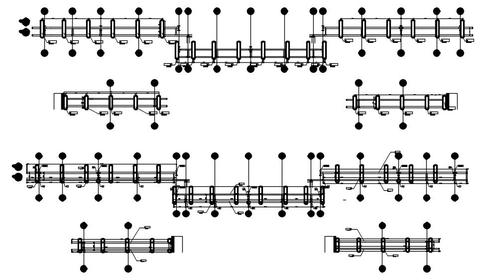 S.S. railing design in AutoCAD 2D drawing, dwg file, CAD file