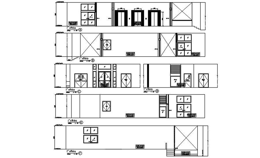 Commercial Building Section Layout CAD Drawing Details