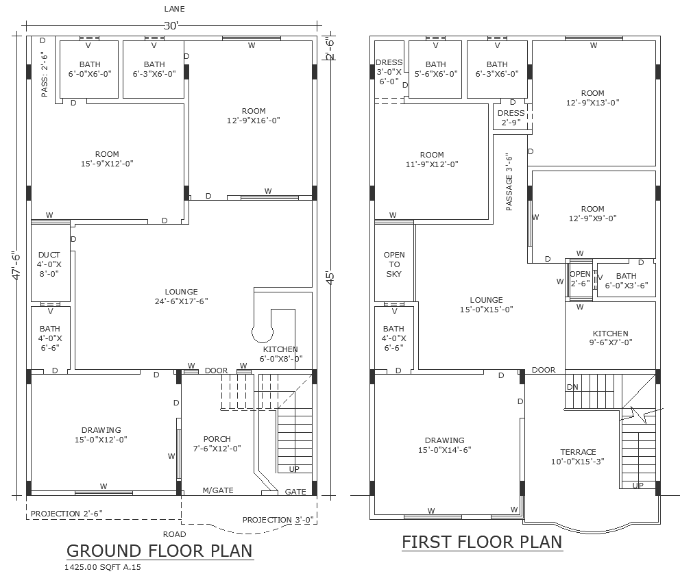 "Compact 7x12 Porch Design: Plan, Elevation, and Section | AutoCAD DWG ...
