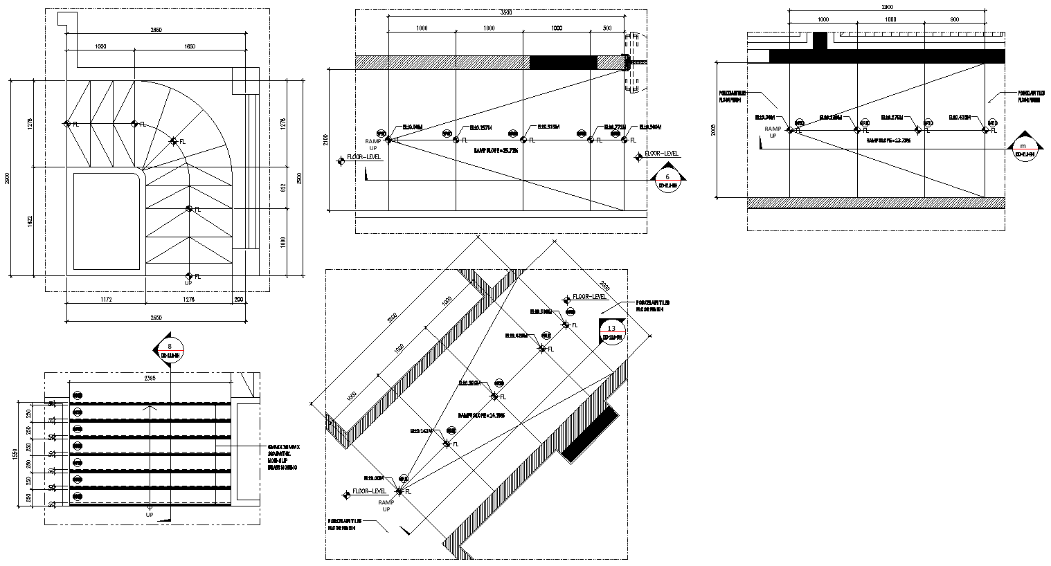 "Slope Details for Ramp DWG AutoCAD Drawing - CAD Files and 2D Drawings ...