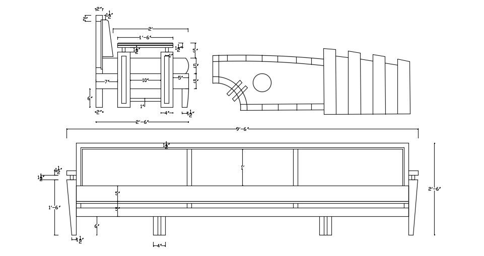 2D Sofa Set Elevation Furniture CAD Blocks DWG Design