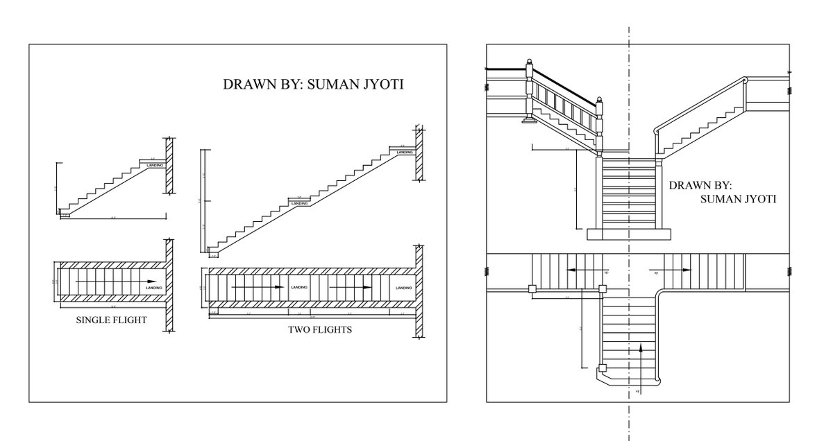 Staircase Plan and Elevation