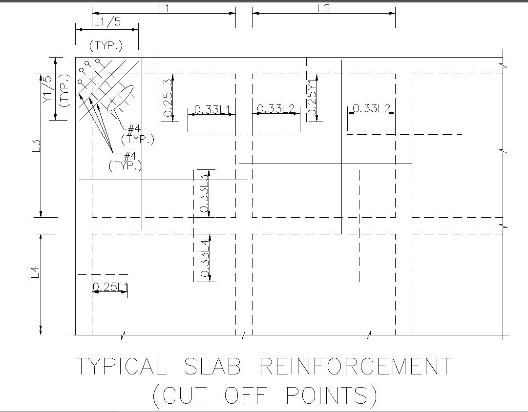 Standard Slab Reinforcement Detail Cad Drawing In Dwg File