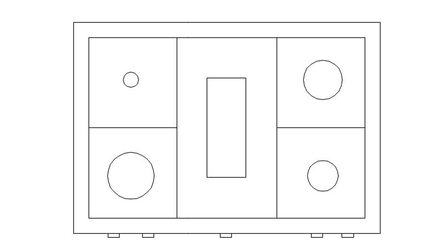 Stove design in AutoCAD 2D drawing, dwg file, CAD file
