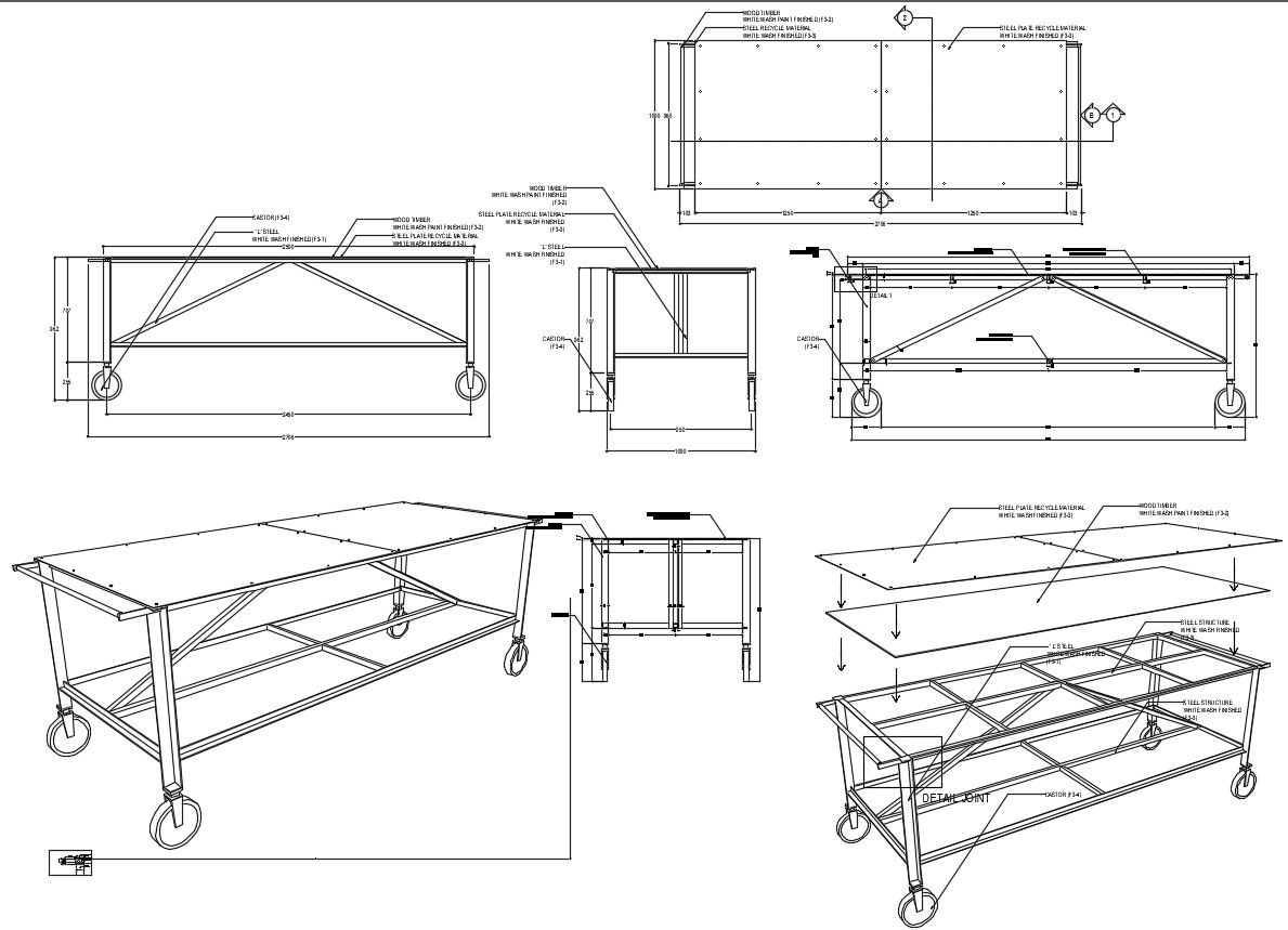 Stretcher Bed CAD Blocks