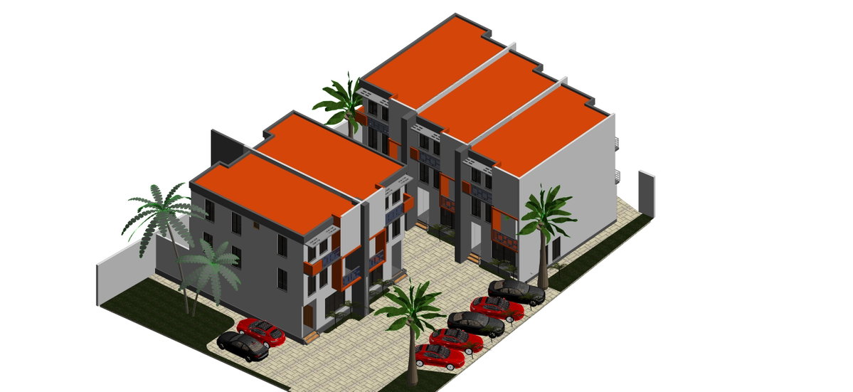 Structural Drawing of Contemporary Terrace Building – DWG