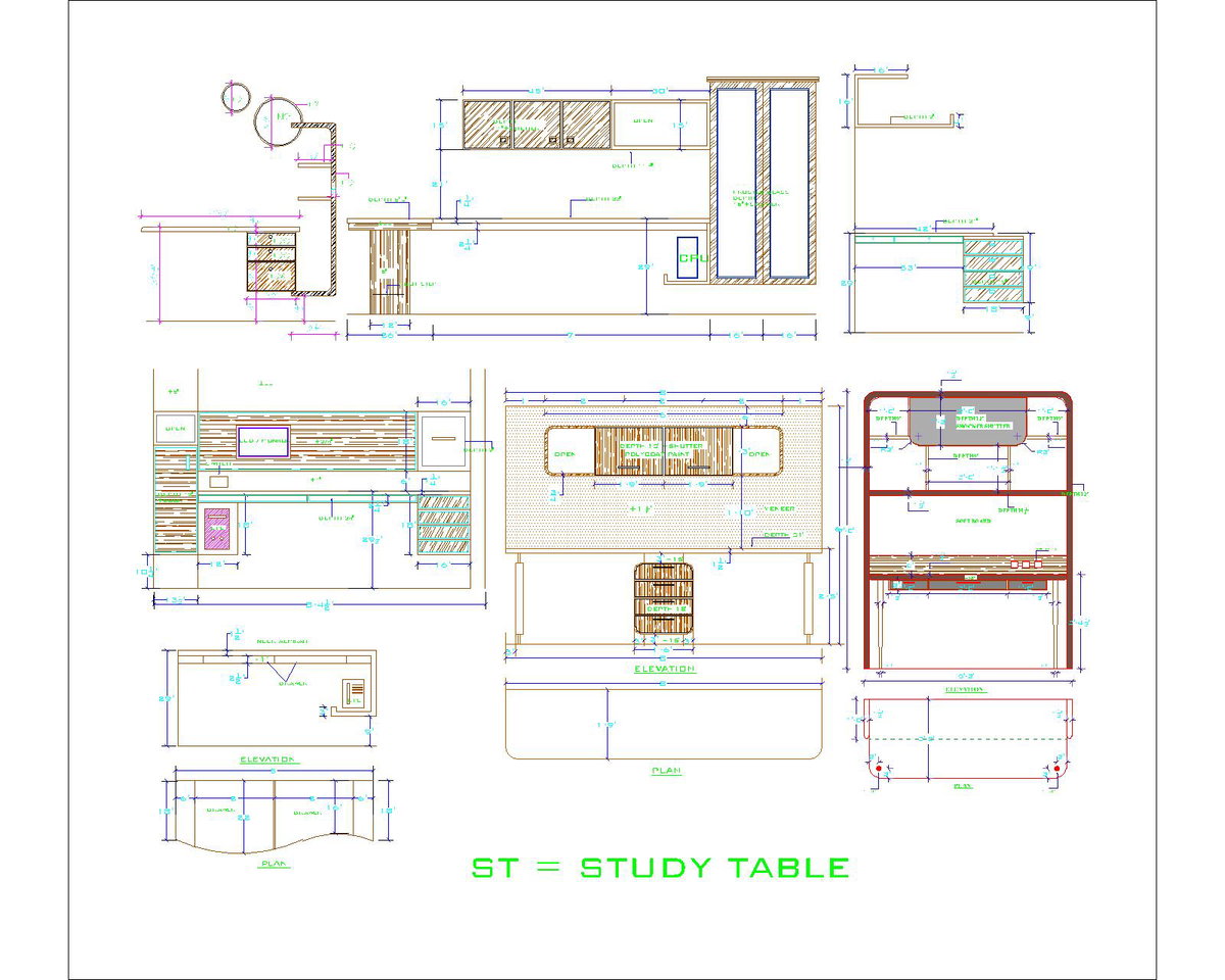 Study Table Layout