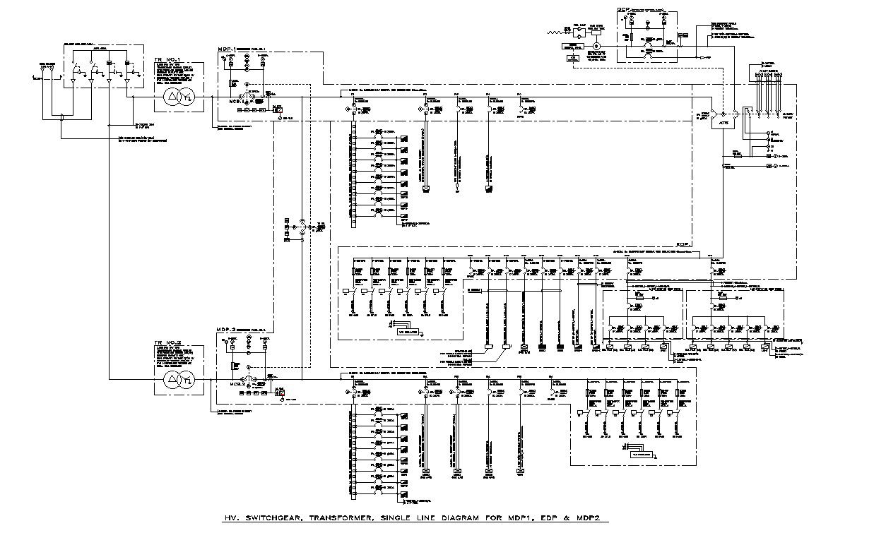 Switcher Trans power single line provided in this auto cad drawing file ...