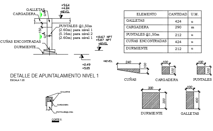 T section detail dwg file