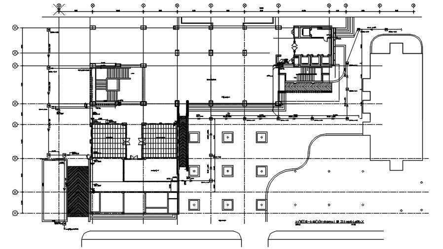The corporate building basement columns and typical section details are ...