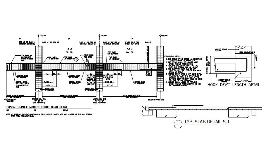 Typical Slab Detail Drawing In Autocad 2d Dwg File Cad File