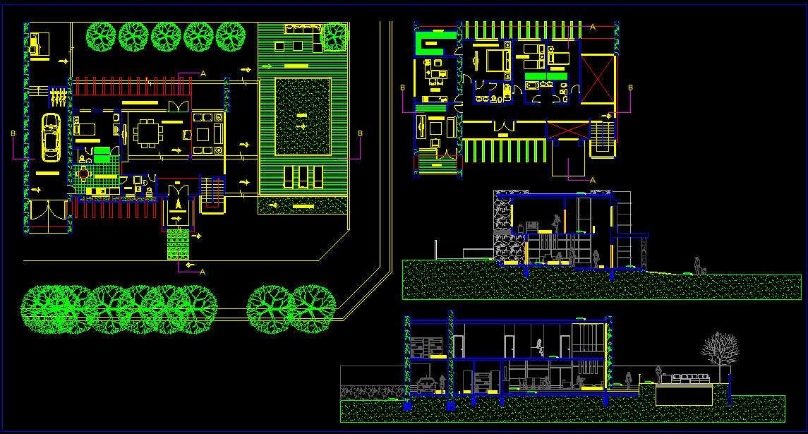 G2 Bungalow Floor Plan Layout in Drawing File Format