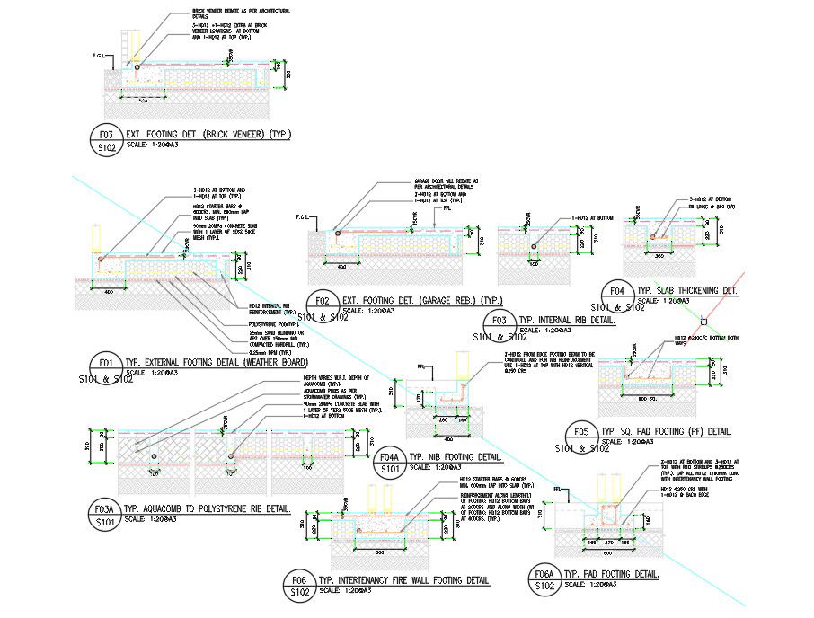 Various Structure Section Detail Designs Are Given In Autocad 2d Drawing Cad File Dwg File