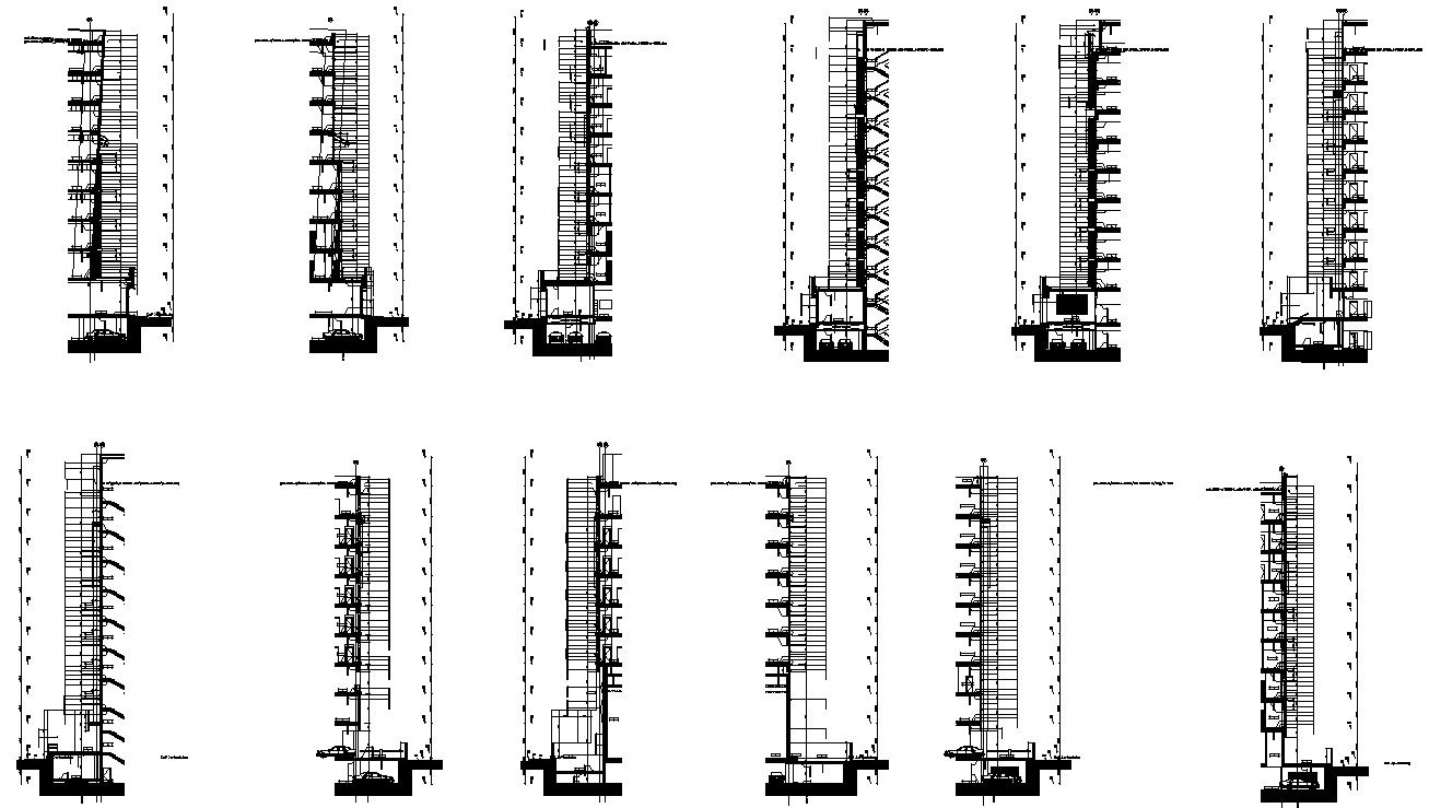 Wall Section of the high rise building AutoCAD DWG Drawing File is ...